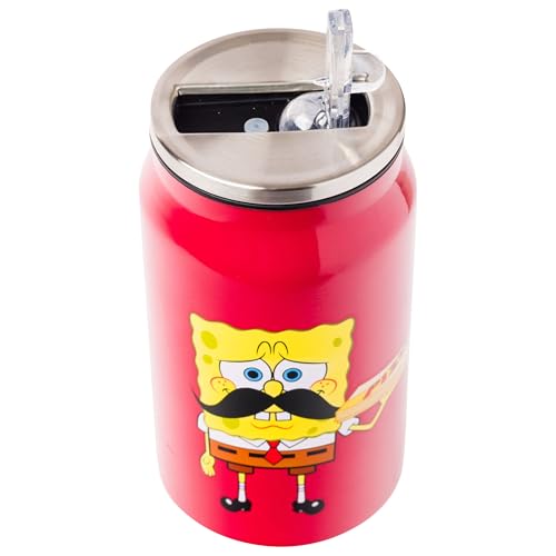 Silver Buffalo Spongebob Squarepants “Diet Dr. Kelp” Stainless Steel Double Wall Can Shape Cup, 11.8 Ounces