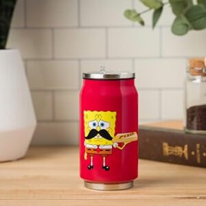 Silver Buffalo Spongebob Squarepants “Diet Dr. Kelp” Stainless Steel Double Wall Can Shape Cup, 11.8 Ounces