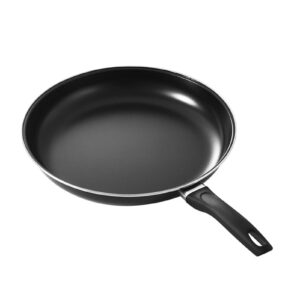 frying pan, metal stovetop frying skillet flat base skillet pan nonstick frying pan skillet cooking pan with handle portable cooking saute pan omelet pan for kitchen cooking (25cm)