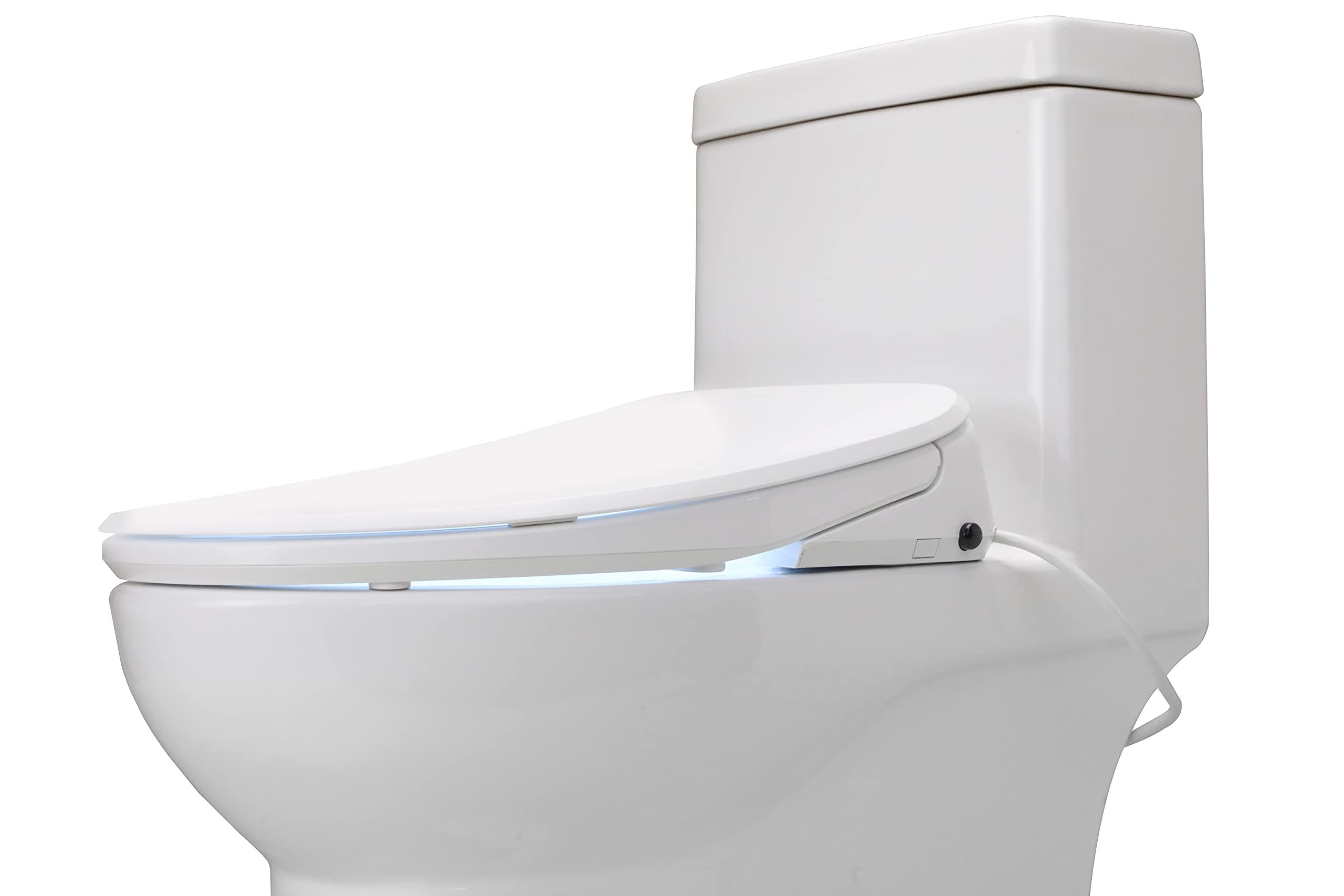 ALPHA BIDET JX2 Elongated Bidet Toilet Seat Bundle with UX Pearl Elongated Bidet Toilet Seat, Endless Warm Water, LED Nightlight, Stainless Steel Nozzle