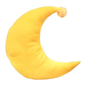 xirida moon pillow plush stuffed moon shaped toy throw cushion for kids, 15.7"×7.8"