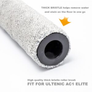 Vacuum Replacement Brush Set and Filter Fit For Ultenic AC1 Elite Wet and Dry Vacuum Cleaner (Brush Roll+ 2 Filter+ Scraper)