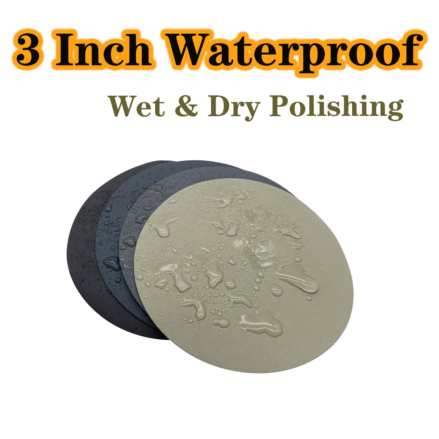 3 Inch Sanding Discs, 600-5000 Grit Premium Silicon Carbide Sandpaper with 1 Interface Pad, 40pcs Wet Dry Hook and Loop Sand Paper for Wood Metal or Auto