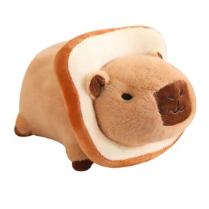 ditucu cute capybara plush pillow with wearable toast headgear bread capibara stuffed animals plushies toys gifts 9.8 inch