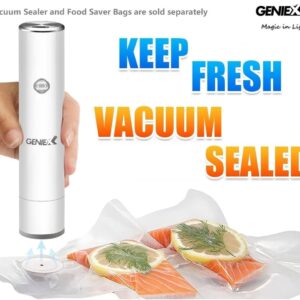 Vacuum Seal Bags for Food, Reusable Freezer Vacuum Storage Bags, Vacuum Food Saver Bags for Vacuum Sealer Hand held | Enhanced Air Valve, Easy Vacuum, Less Waste, Keep Fresh (20pcs pack)