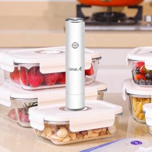 Handheld Vacuum Sealer for Food Storage, Rechargeable Vacuum Sealer Pump for Reuseable Food Saver Vac Bags & Food Containers with Vacuum Seal (Bags and Containers sold separately)