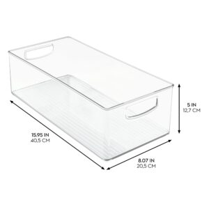 iDesign Recycled Plastic Stackable Storage Bin for - Linus Collection - Clear