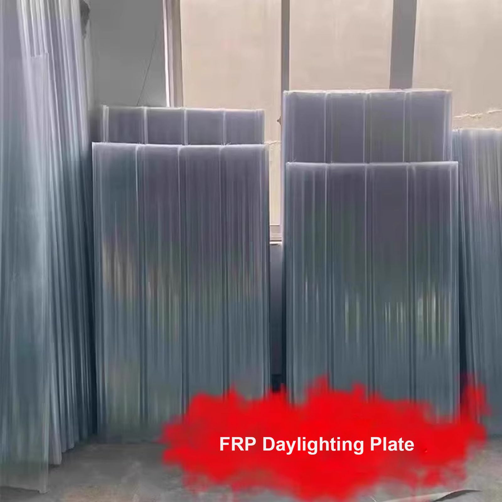 AIROTRON 1.5mm Fiberglass Daylighting Panels,1/2/4/6/8/10/12/14/15 Pcs Corrugated Roofing Sheets,Heat-Insulating FRP Daylighting Plate, Rainproof Board,Clear Roof Sheet,Easy to Cut (35x67in,1 Pcs)