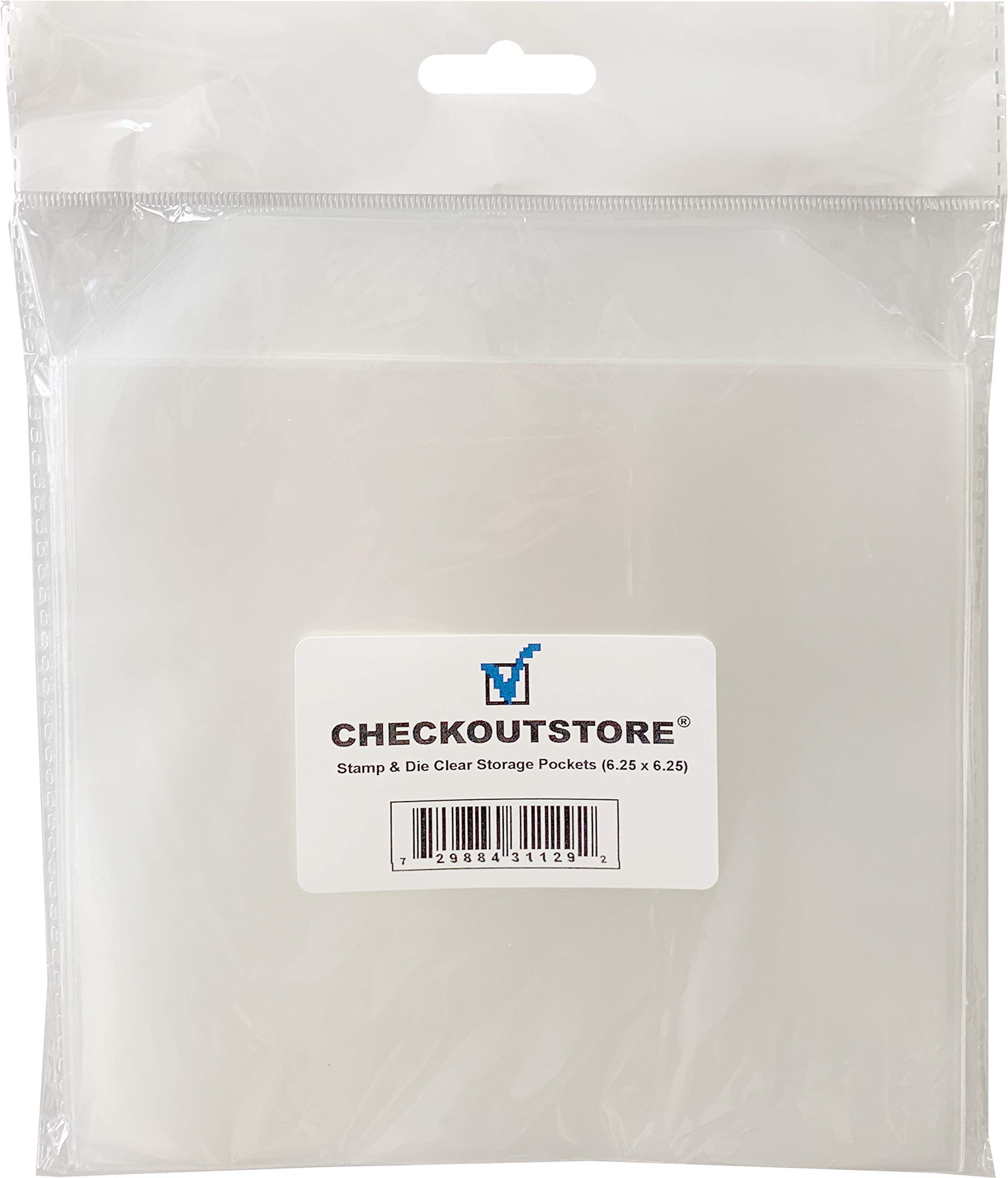 100 CheckOutStore Stamp & Die & Stencil Clear Storage Pockets (6 1/4 x 6 1/4)