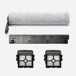 vacuum replacement brush set and filter fit for ultenic ac1 elite wet and dry vacuum cleaner (brush roll+ 2 filter+ scraper)