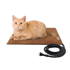 pet heating pad, electric heated pad for dog cat, warm mat waterproof dogs cats beds with constant temperature,chew resistant cord, comfortable heater heater blanket puppy and kitten (s:16'' x 13'')