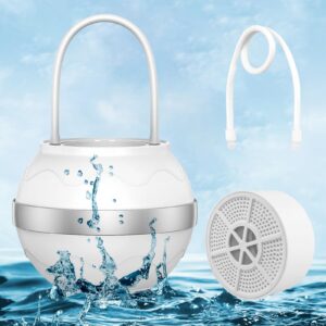 bath ball filter, multi stages revitalizing shower filter tub filter for bathtub, bath filter for tub, bathtub water filter, reduces chemicals & chlorine and bpa free