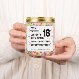 LEADO 18th Birthday Candle, 18th Birthday Gifts for Girls, Boys - Cool Gifts for 18 Year Old Boy, Girl - Gifts for Turning 18, Funny 18th Birthday Gifts for Daughter, Granddaughter, Son, Niece