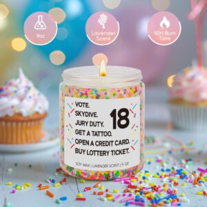 LEADO 18th Birthday Candle, 18th Birthday Gifts for Girls, Boys - Cool Gifts for 18 Year Old Boy, Girl - Gifts for Turning 18, Funny 18th Birthday Gifts for Daughter, Granddaughter, Son, Niece