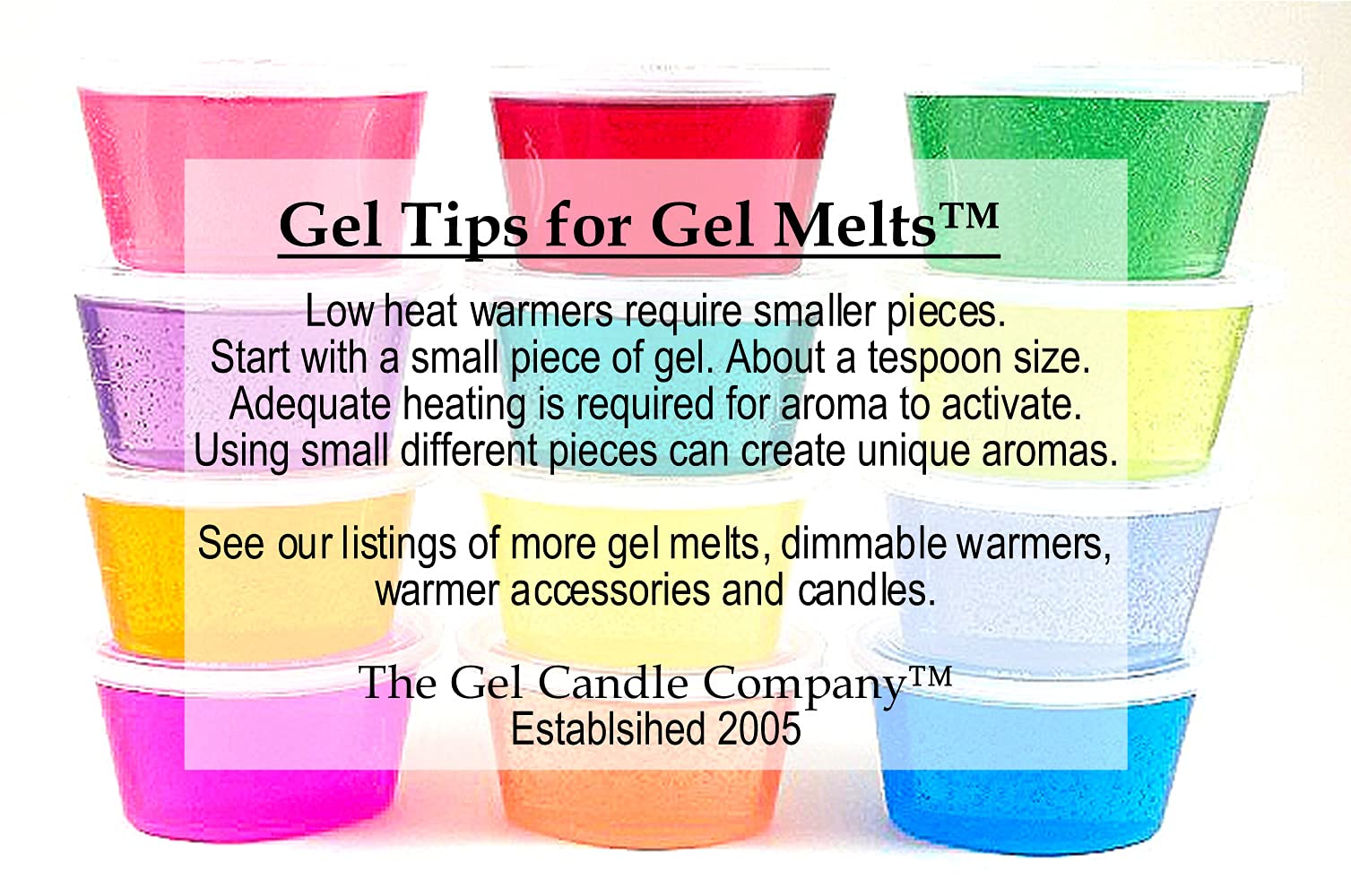 Spring Season Floral Set Of 3 Gel Melts™ Scented Aroma Of GARDENIA, HONEYSUCKLE AND LILAC Gel Wax For Warmers And Burners By The Gel Candle Company PEEL, MELT AND ENJOY