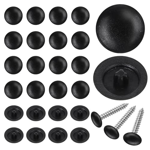 300Pcs Screw Covers Caps,Self Tapping Plastic Screw Caps,Snap-on Caps for Cross Screw Decorative Caps,Black (Without Screws)