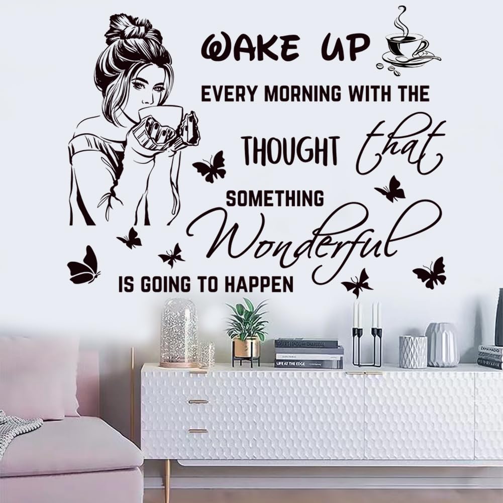 Inspirational Wall Decals Quotes Motivational Inspirational Wall Stickers Letter Wall Decals Vinyl Sayings Beauty Eye Wall Stickers for Women Bedroom Girls Bathroom Beauty Salon Wall Decoration.