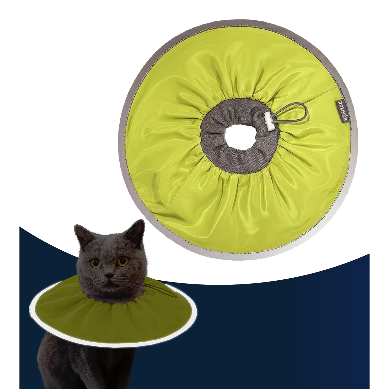 Super Lightweight Cat Small Medium Dog Recovery Collar with Refelctive Rim, Adjustable Waterproof Protective Pet Neck Cones to Stop Licking Wounds,After Surgery Elizabethan E Collar for Cat and Dog