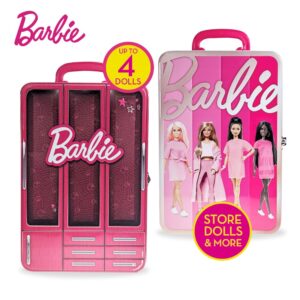 Barbie Metal Toy Storage Case Store it All - Compatible with other Dolls, for Kids Girls Ages 3 and Up, BBDS6