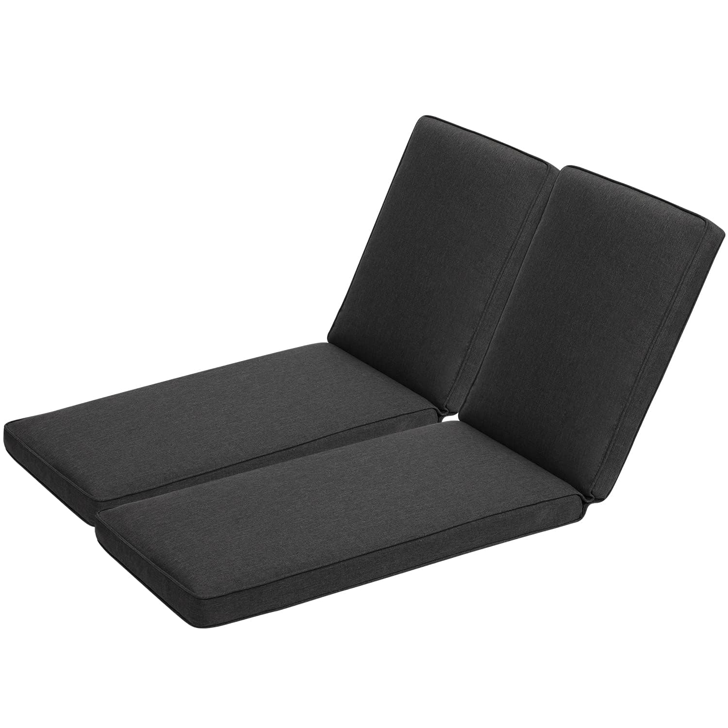 BPS Outdoor Lounger Cushion 72''L x 22''W x 3.5”H Patio Furniture Chair Seat Cushion Olifen Fabric Slipcover Sponge Foam - Set of 2