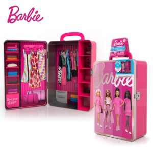 Barbie Metal Toy Storage Case Store it All - Compatible with other Dolls, for Kids Girls Ages 3 and Up, BBDS6