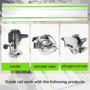 55 Inches Guide Rail FS-1400/2, 55" Track for Festool TS-55/TS-75 Track Saws, Aluminum Alloy