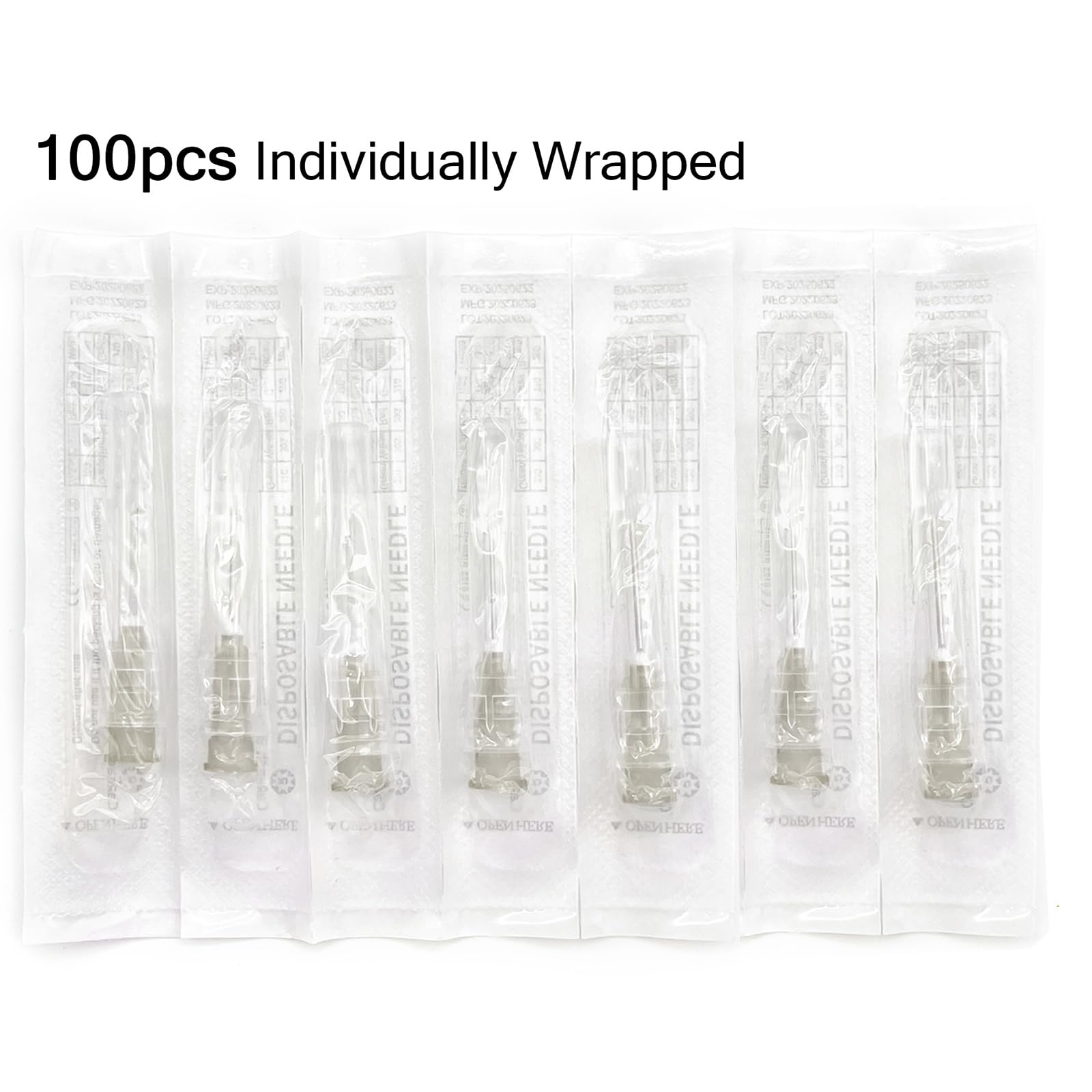 100Pack 27Ga 1/2 inch Needle Luer Lock Lab Dispensing Accessories for Measuring,Refilling Inks