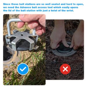 JIOTAR Termi-te Bait Station Access Tool For Advance Termi-te Bait Station Lids Remover-Easy Opening of Bait Station Lids- Metal