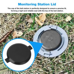 JIOTAR Termi-te Bait Station Replacement Cap/Lid for Advance Termi-te Monitoring Station, Black - 4 Pack