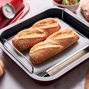 LoafNest inTune Precision Baker : 9 qt (4+5) Multipurpose Baking Dish and Cloche with Built in Oven Thermometer and Water Tray