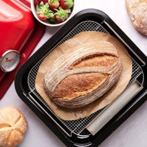 LoafNest inTune Precision Baker : 9 qt (4+5) Multipurpose Baking Dish and Cloche with Built in Oven Thermometer and Water Tray