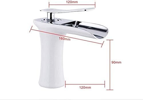 Kitchen Taps Kitchen Tap Kitchen Tap White Waterfall Basin Faucet Brass Mixer Bathroom Sink Faucets Deck Mount Bath Taps Faucet Water Sink Tap Crane