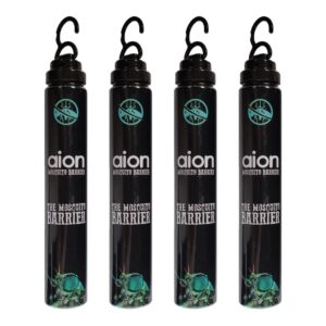 aion outdoor mosquito traps with natural bait attractant and hanging hooks for trapping flying insects or bugs, patio, camping, and backyard disposable catchers, 4 pack