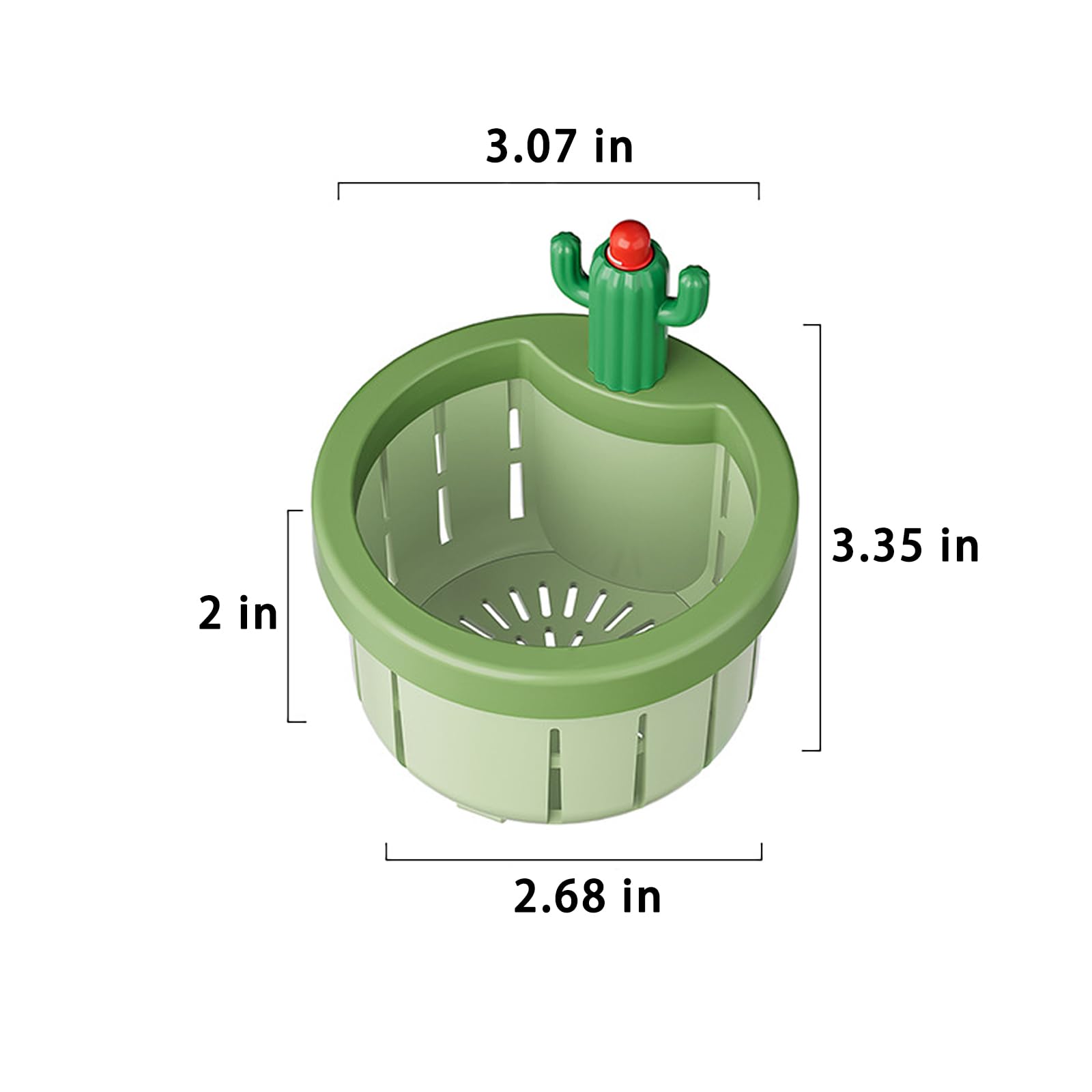 2Pcs Cactus Kitchen Sink Drain Strainer, Cactus Sink Filter Sink Strainer Basket Kitchen Sink Drain Basket Food Catcher Easy Lifting and Automatic Dumping Sink Filter