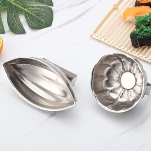 EINCORN Omelette Rice Moulds Omurice Mould Tamagoyaki Molds Restaurant Papaya/Flower Shaped Stainless Steel Material for Kitchen, as the picture shows