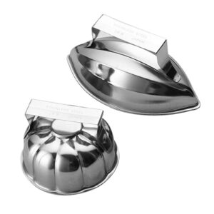 EINCORN Omelette Rice Moulds Omurice Mould Tamagoyaki Molds Restaurant Papaya/Flower Shaped Stainless Steel Material for Kitchen, as the picture shows