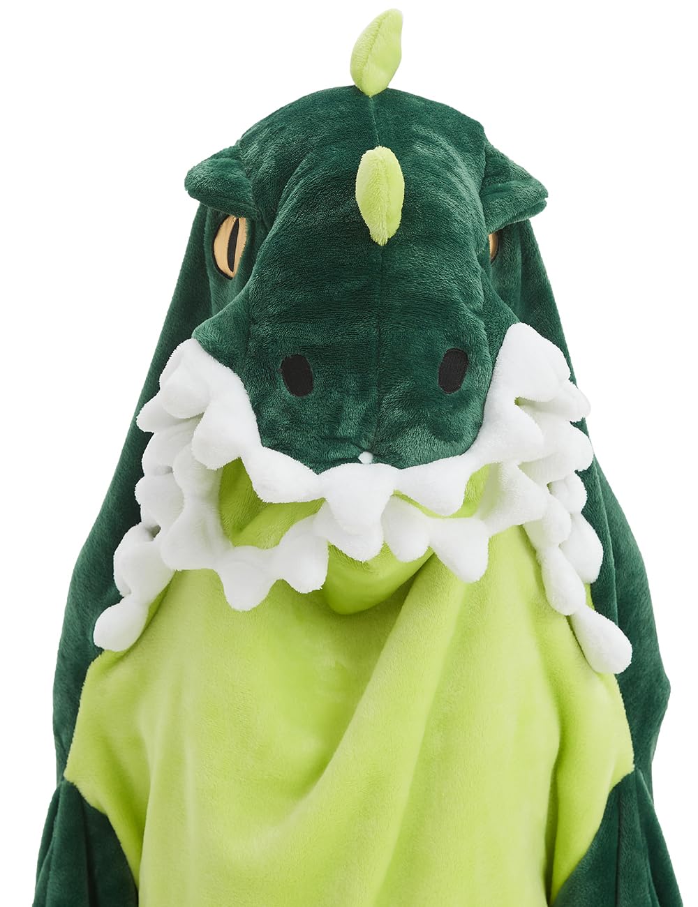 NAFLEAP Wearable Blanket Hoodie Women Dinosaur Onesie Adult Costume Sleep Bag Gifts for Girls, Dinosaur Green,XL