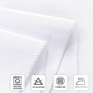 8 Packs Round Tablecloth 90 Inch White Table Cloth for Round Tables, Washable Polyester Fabric Tablecloths, Wrinkle Resistant Table Cloth Round Cover for Wedding Party Banquet Dining