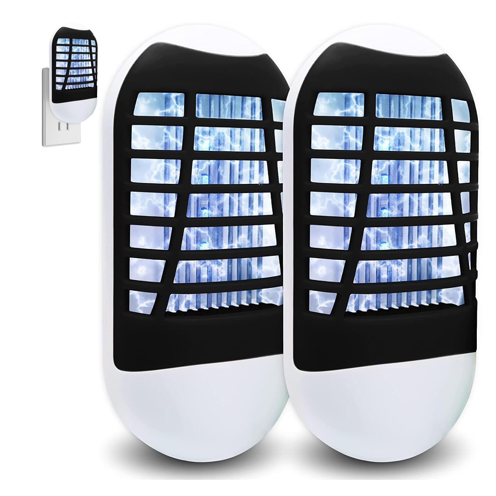 Bug Zapper Indoor,Fly Trap for Indoors Electronic Mosquitoes Killer Mosquito Zapper with Blue Lights for Living Room, Home, Kitchen, Bedroom, Baby Room, Office. (2)