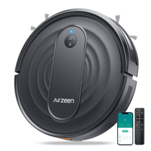 airzeen robot vacuum cleaner with 3000pa suction,personalized cleaning settings,auto self-charging robotic vacuum,carpet booster,app/alexa/remote control, ideal for pet hair/hard floor/carpet,r7