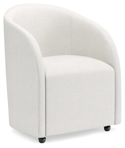 signature design by ashley korestone contemporary upholstered home office desk chair with casters, white