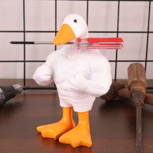 anywin desk goose, magnetic key holder, funny goose duck magnets statue for table home tool room decor, kawaii aesthetic funny sculpture bedroom decor housewarming gifts for women men