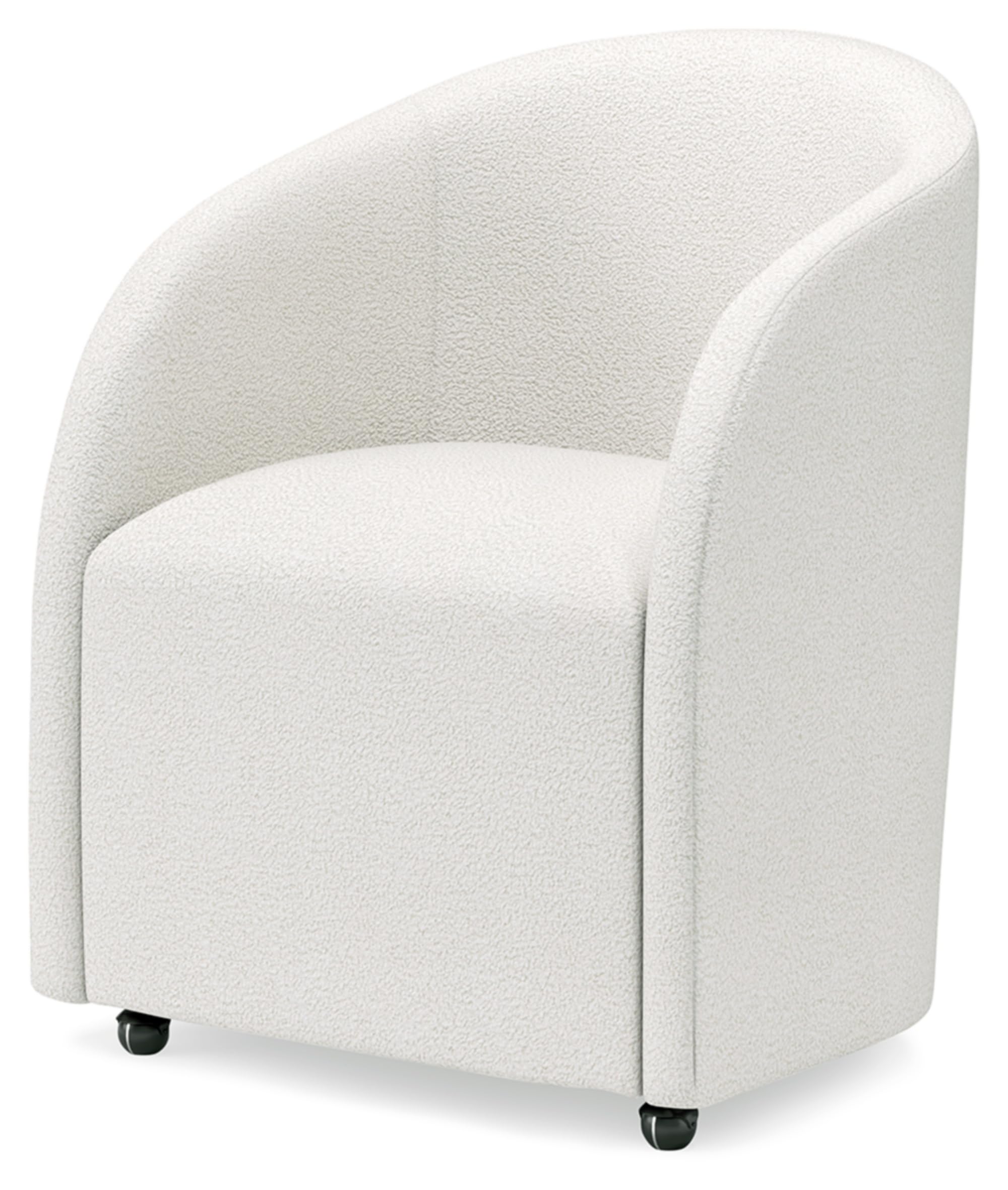 Signature Design by Ashley Korestone Contemporary Upholstered Home Office Desk Chair with Casters, White