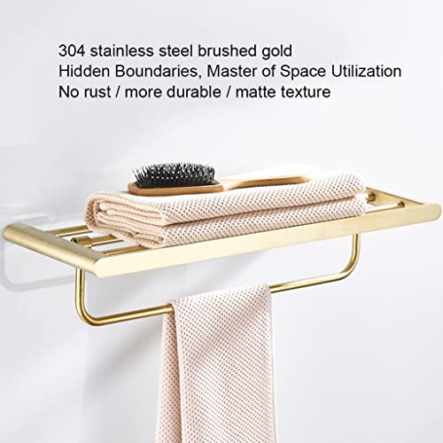 Towel Racks Towel Rail Towel Rails Towel Racks, for Bathroom,Towel Bar Wall Mounted Hand Towel Bar Bathroom Towel Holder Kitchen Dish Cloths Hanger/Bath Towel Rack 60Cm/a