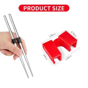 10 Pcs Reusable Chopstick Helpers Training Chopsticks Beginners Training Chopsticks for AdultsChinese Chopstick Helper for Adults, Kids, Beginner, Trainers Practice Chinese Japanese Korean Food