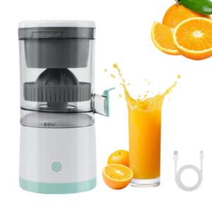 sunhaixia rechargeable electric juicer - citrus juicer with type-c rechargeable for orange, lemon and grapefruit juicing. (white-45watts)