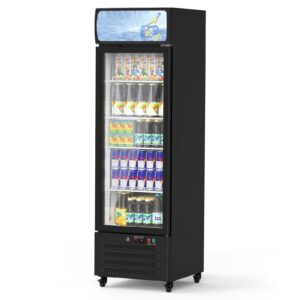 ACONEE Commercial Display Refrigerator, Black