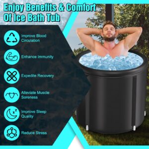 Zorpupoa Ice Bath Tub Robust, Extra Large Cold Plunge Tub with Cover, 97 Gallons Cold Water Ice Pub for Outdoor, Plunge Pool, Athletes Recovery