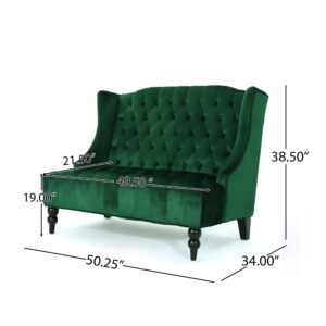 NicBex Tra-LS-00041-DX Love Seats, 50.25'' L x34'' W x 38.5'' H, Emerald