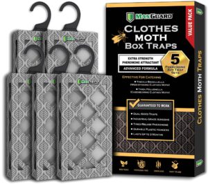 maxguard clothes moth box traps (5-set bonus pack)